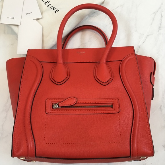 Celine | Bags | Copy Celine Luggage Mini Vermillion | Poshmark